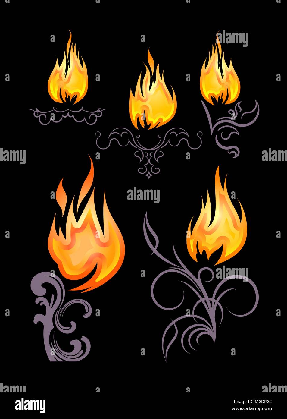 Old fashioned fire Stock Vector Images - Alamy
