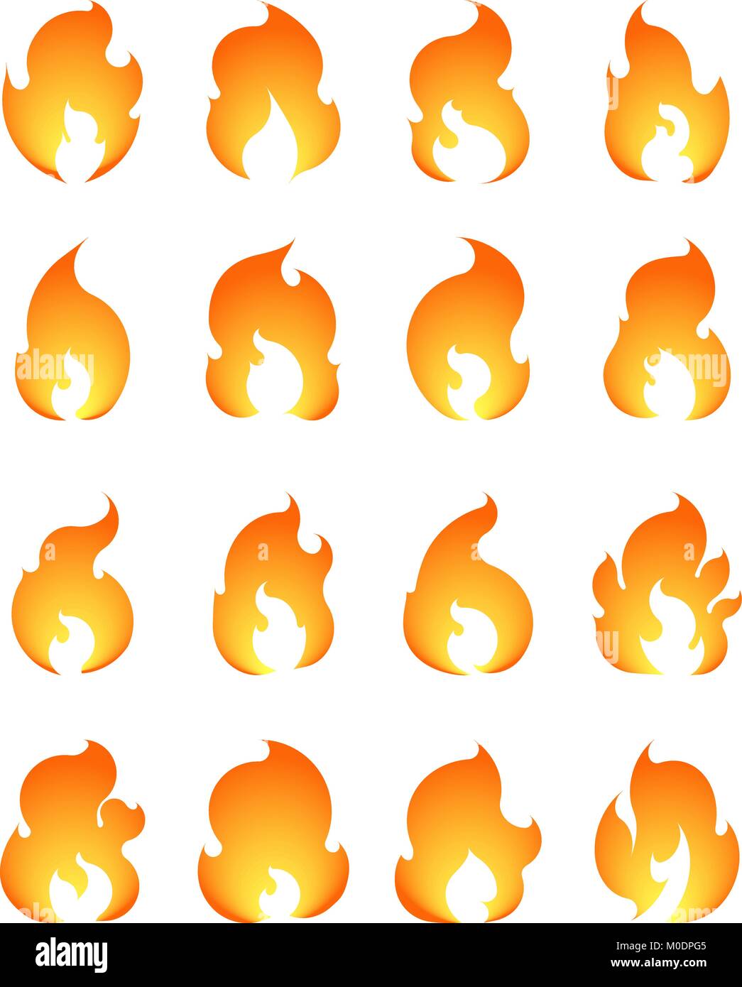 Set of 16 vector fires Stock Vector Image & Art - Alamy