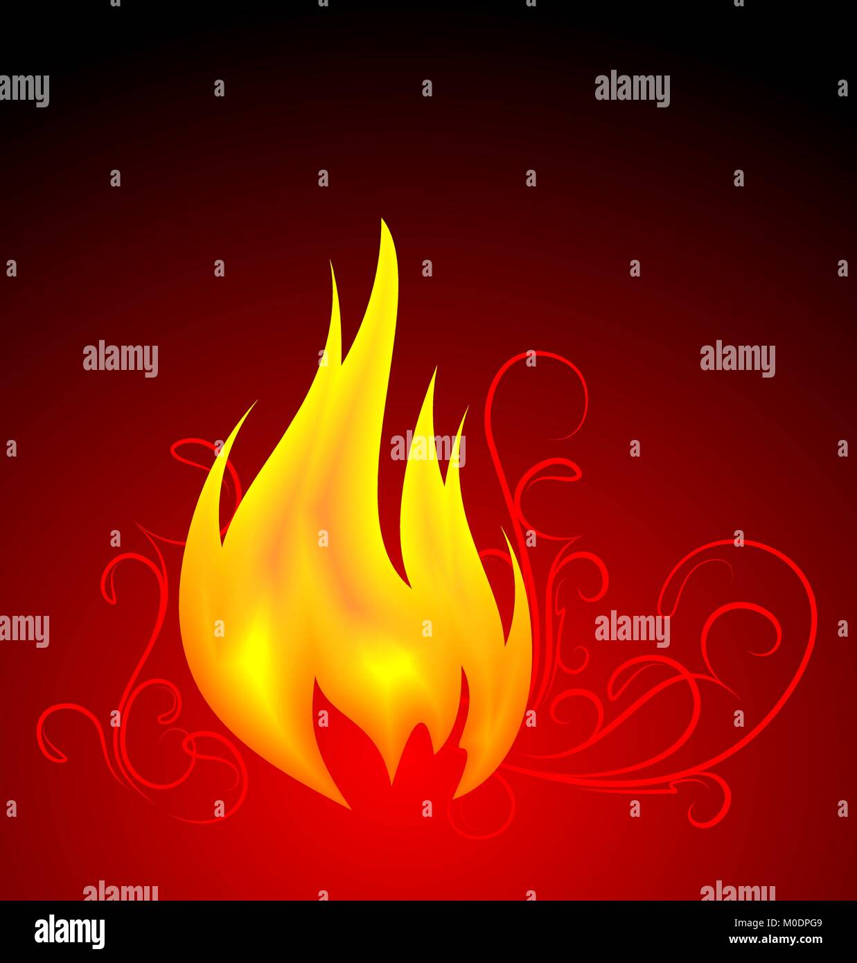 Decorative element with fire. (VECTOR Stock Vector Image & Art - Alamy