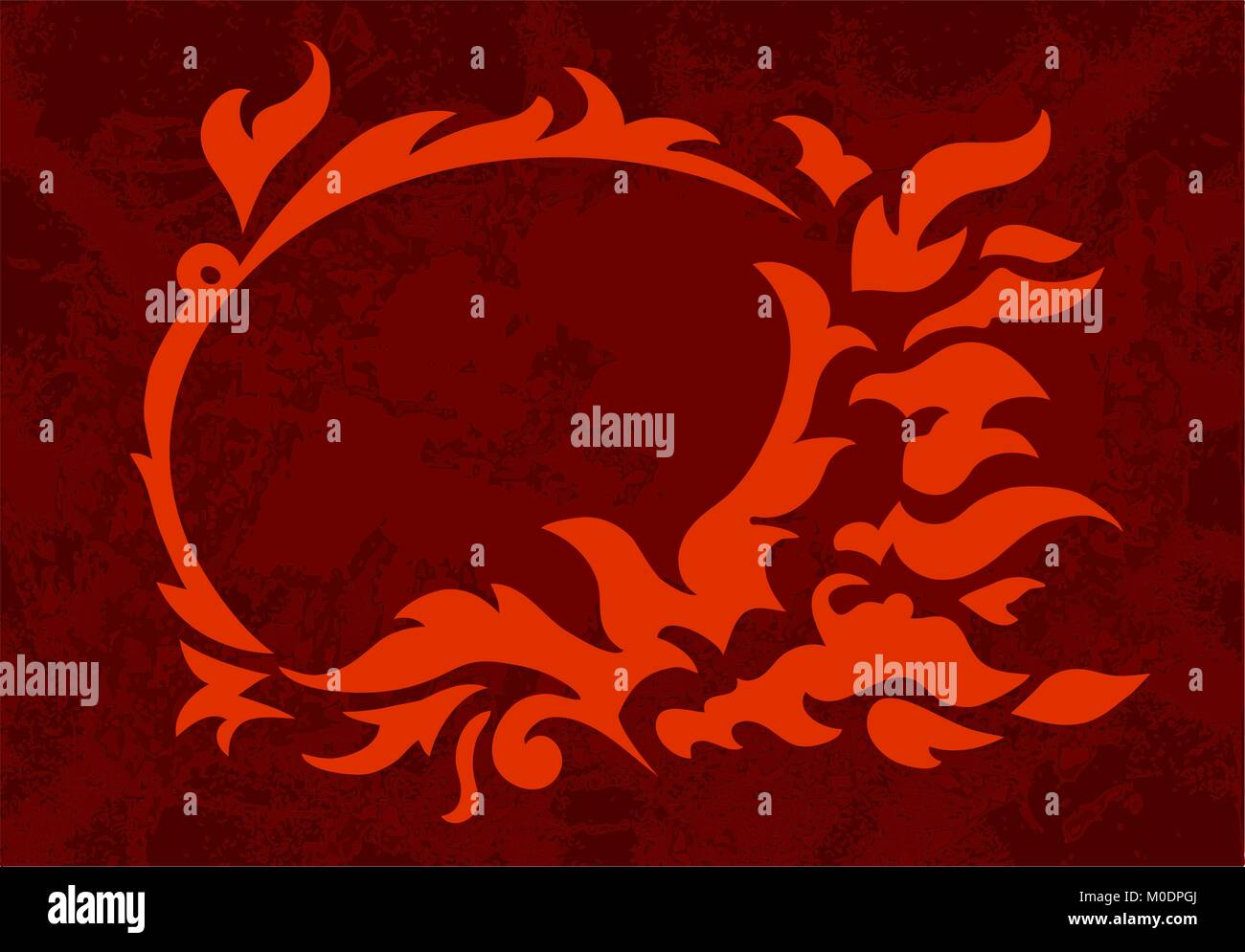Fire circle frame flame Stock Vector Images - Alamy