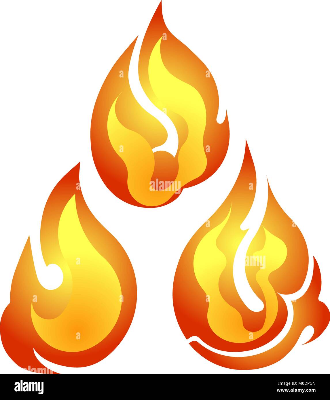 Set of 3 vector fires Stock Vector Image & Art - Alamy