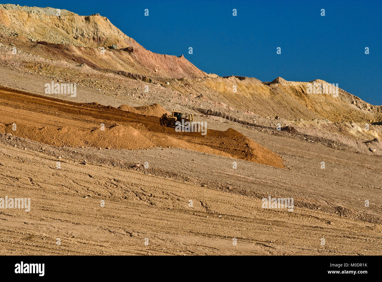 Reclamation work on stockpiles of mining waste at Freeport-McMoRan ...