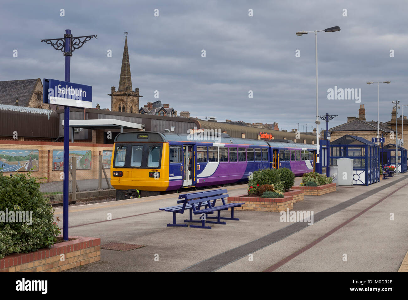 Northern rail class 142 pacer train at Saltburn station Stock Photo - Alamy