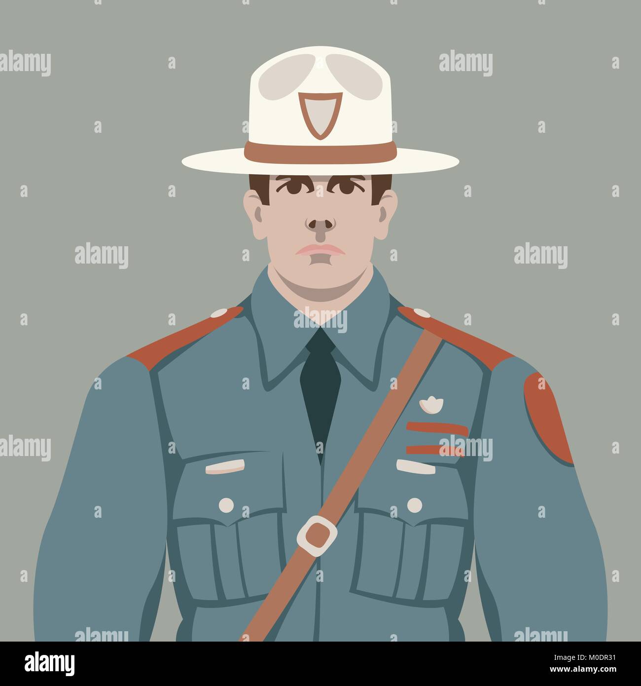 cop face head vector illustration flat style front view Stock Vector ...