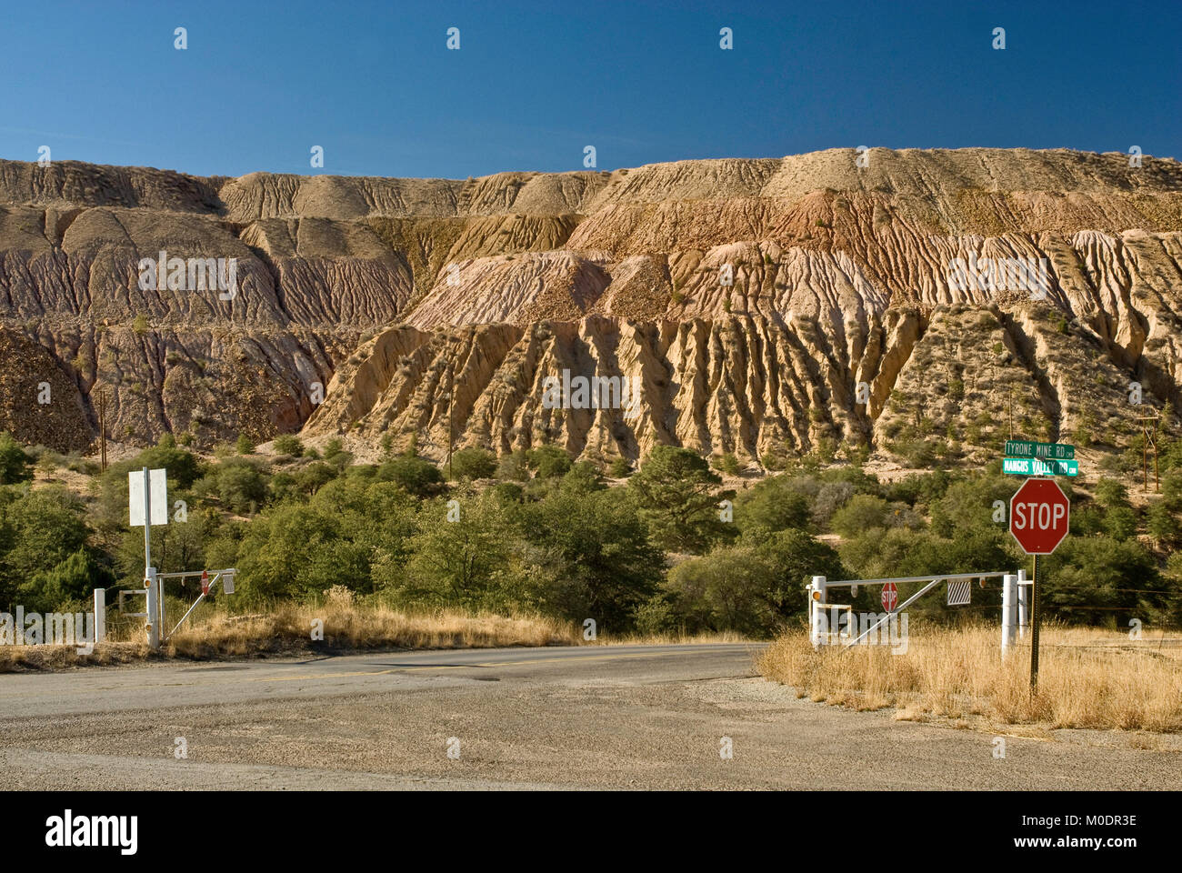 Stockpiles at Freeport-McMoRan Copper & Gold Inc. Tyrone Mine near ...