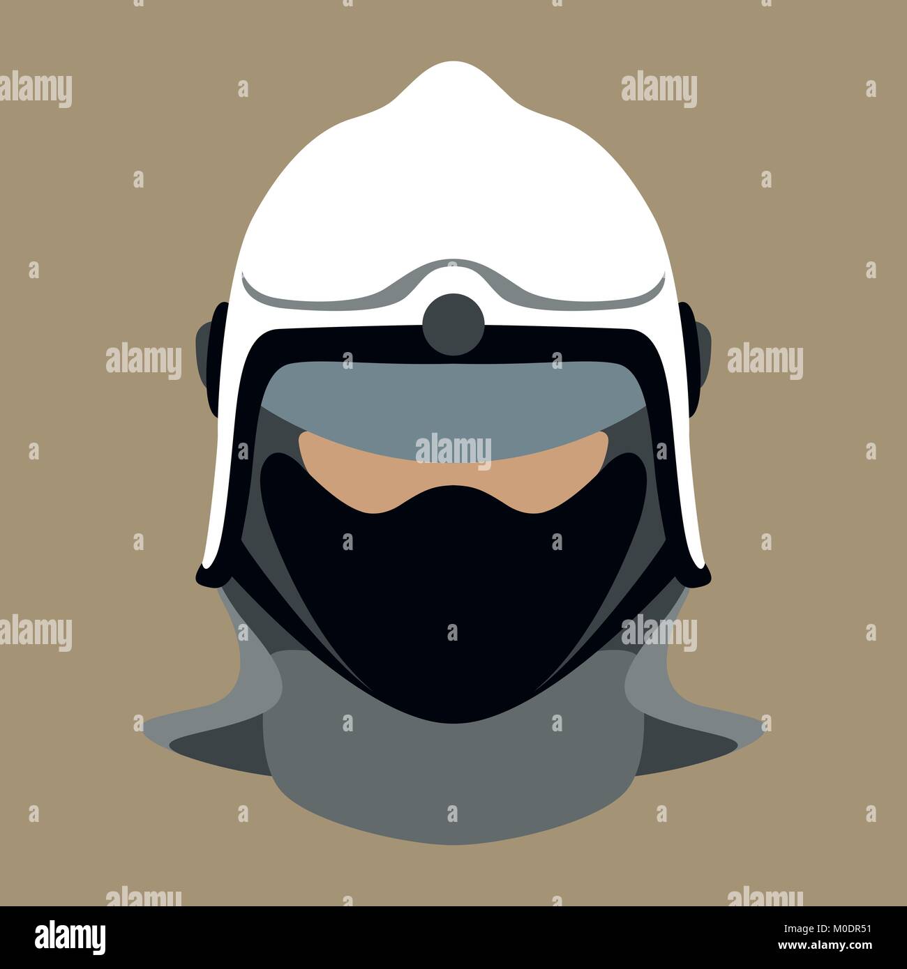 fireman helmet face vector illustration flat style front view Stock ...