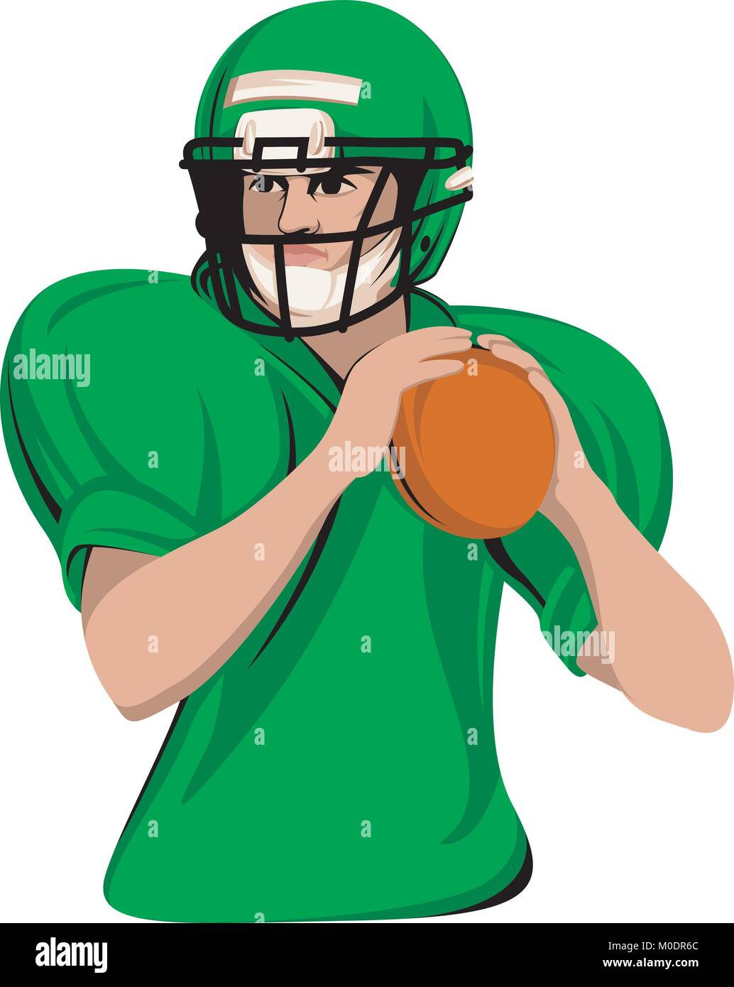 Football Player face vector illustration flat style front view Stock ...