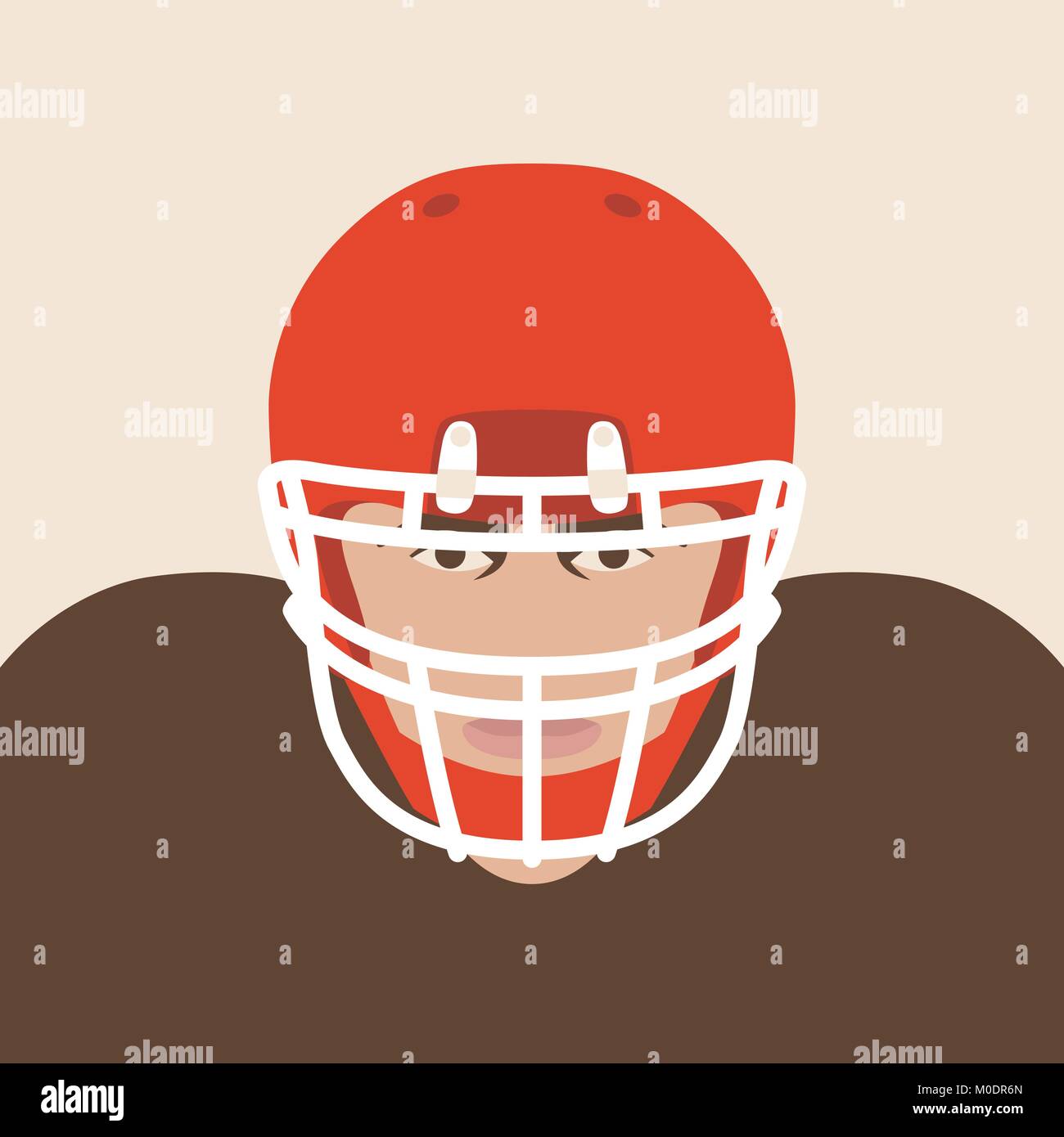 Football Player face vector illustration flat style front view Stock ...