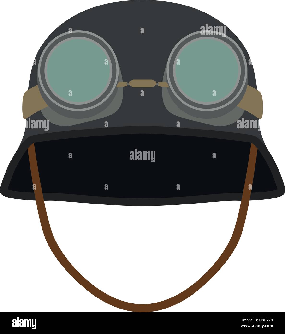 helmet motorcycle vector illustration flat style front side glasses ...