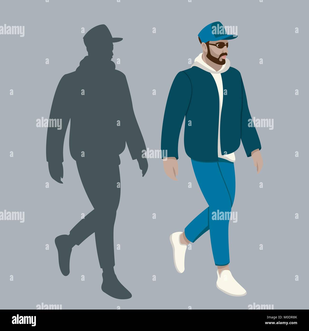 Man side profile standing Stock Vector Images - Alamy