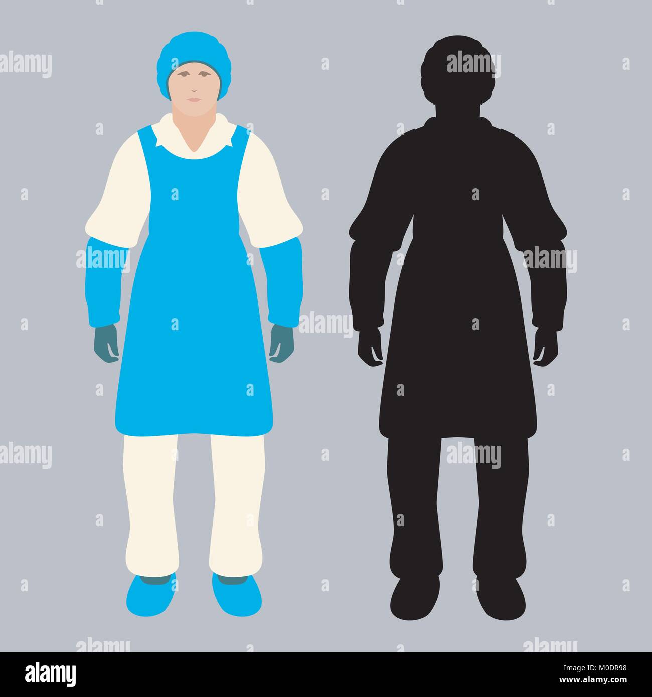 protective clothing man set vector illustration flat style front view ...