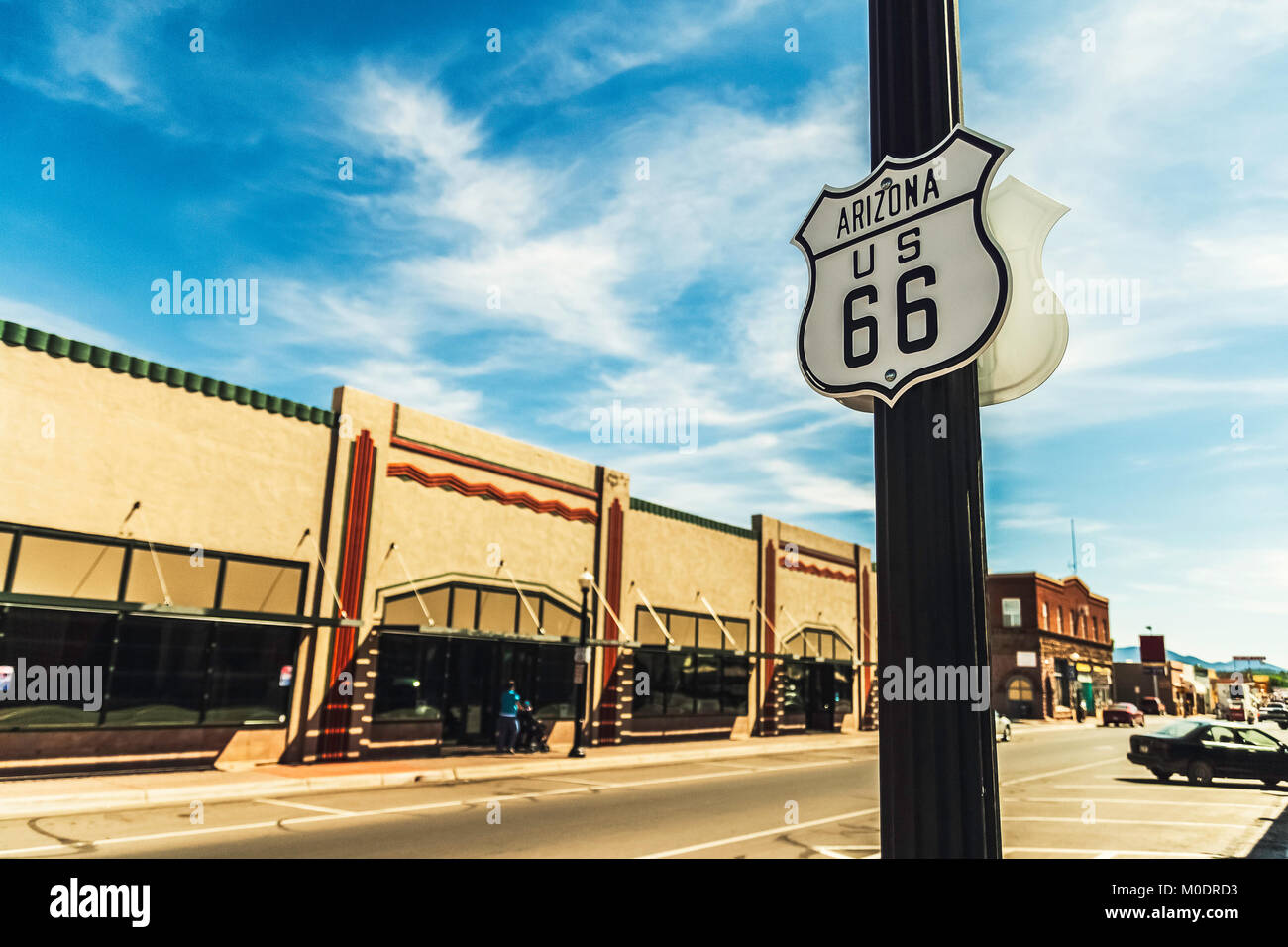 Road sign US road 66 in Williams, Arizona Stock Photo - Alamy