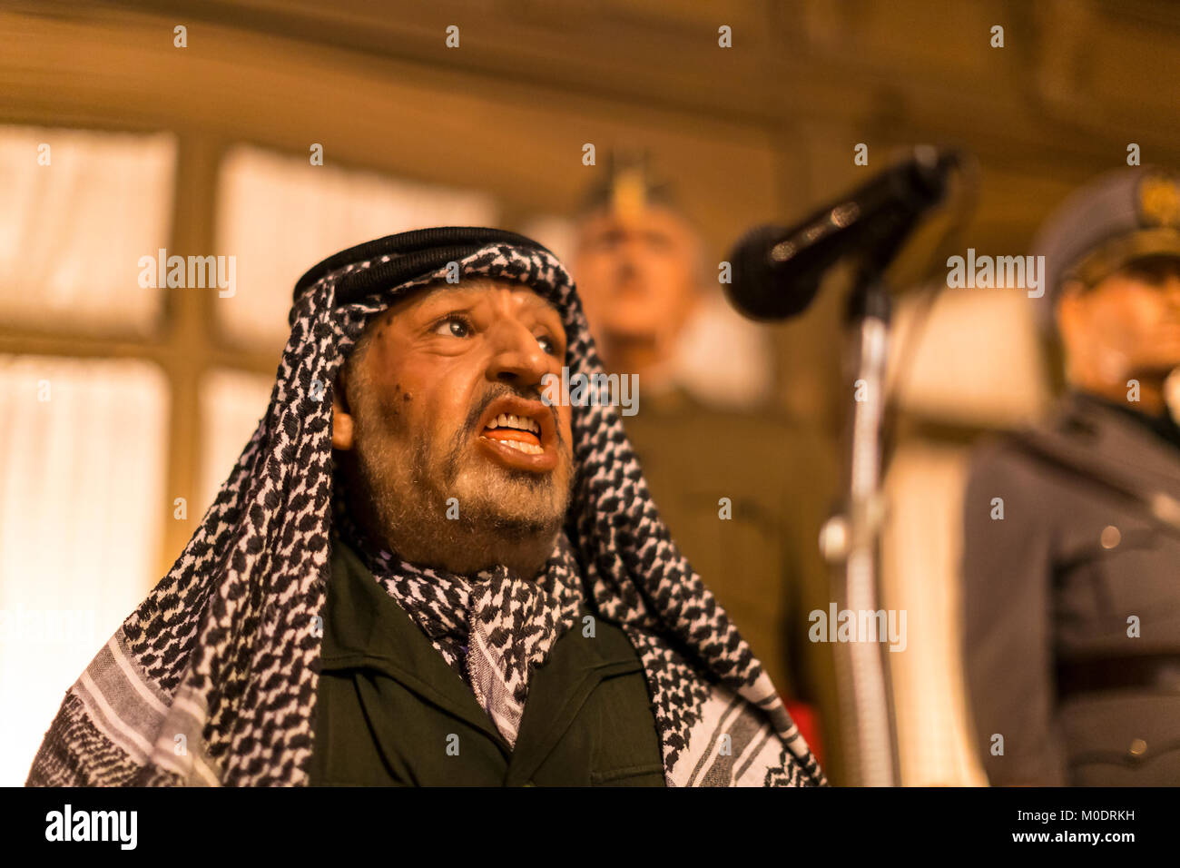 BARCELONA, SPAIN - 11 JANUARY 2018: Museum of wax figures in Barcelona ...