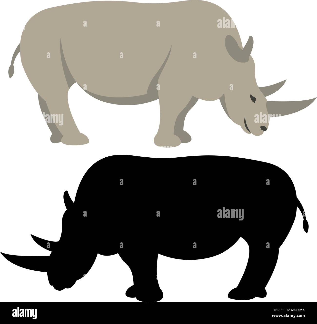 Black Rino Stock Vector Images - Alamy