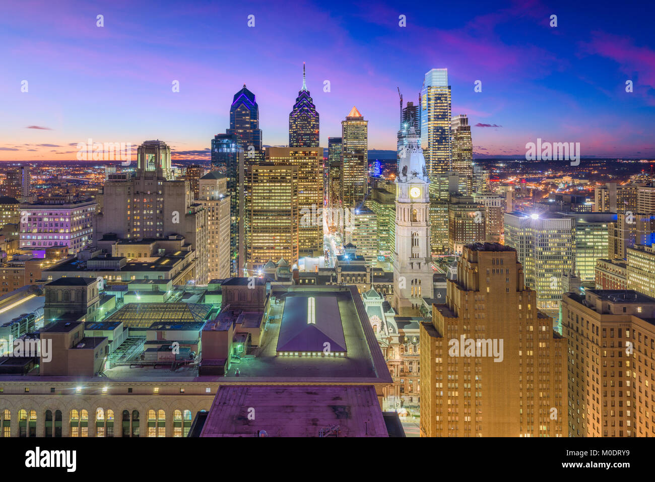 Downtown Skyline Philadelphia Stock Photos & Downtown Skyline ...