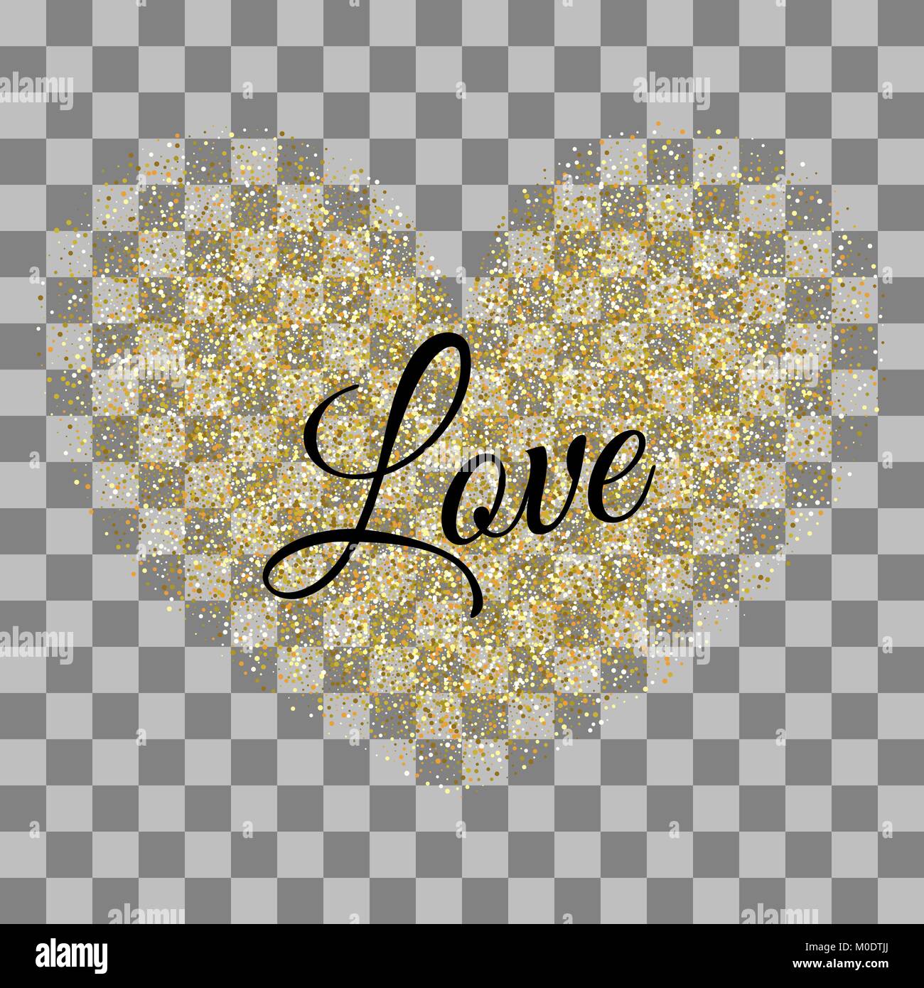 Golden heart shape vector Valentines Day Stock Vector Image & Art - Alamy