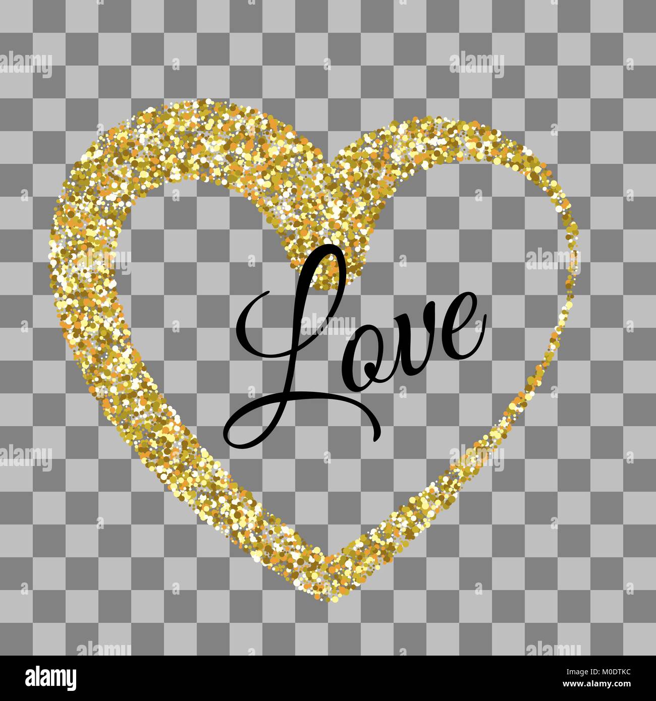 Golden heart shape vector Valentines Day Stock Vector Image & Art - Alamy