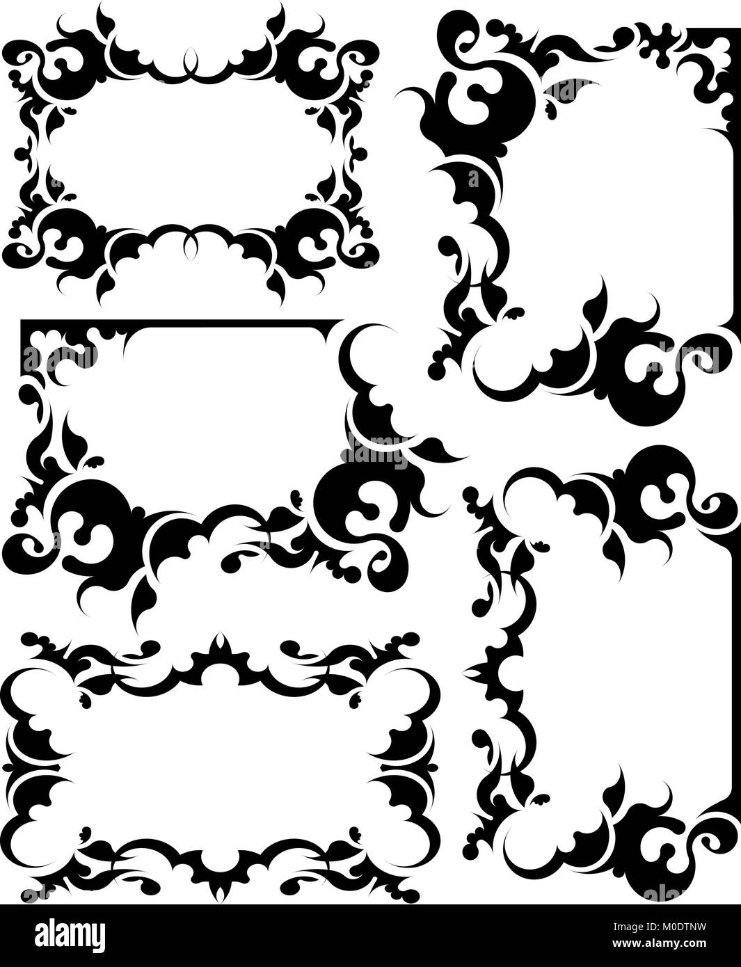 Set of five decorative frames Stock Vector Image & Art - Alamy