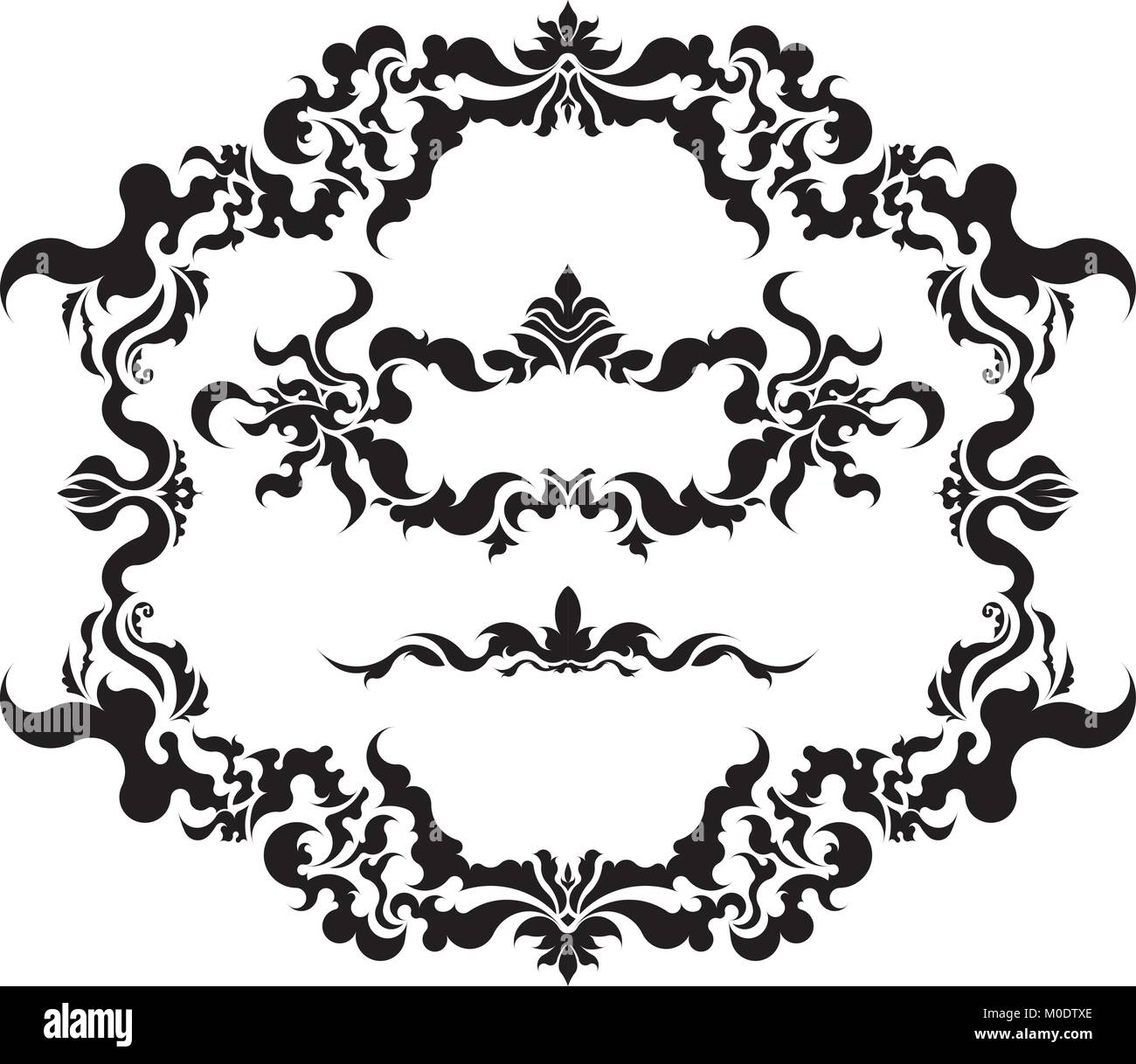 Vintage frames vector hi-res stock photography and images - Alamy