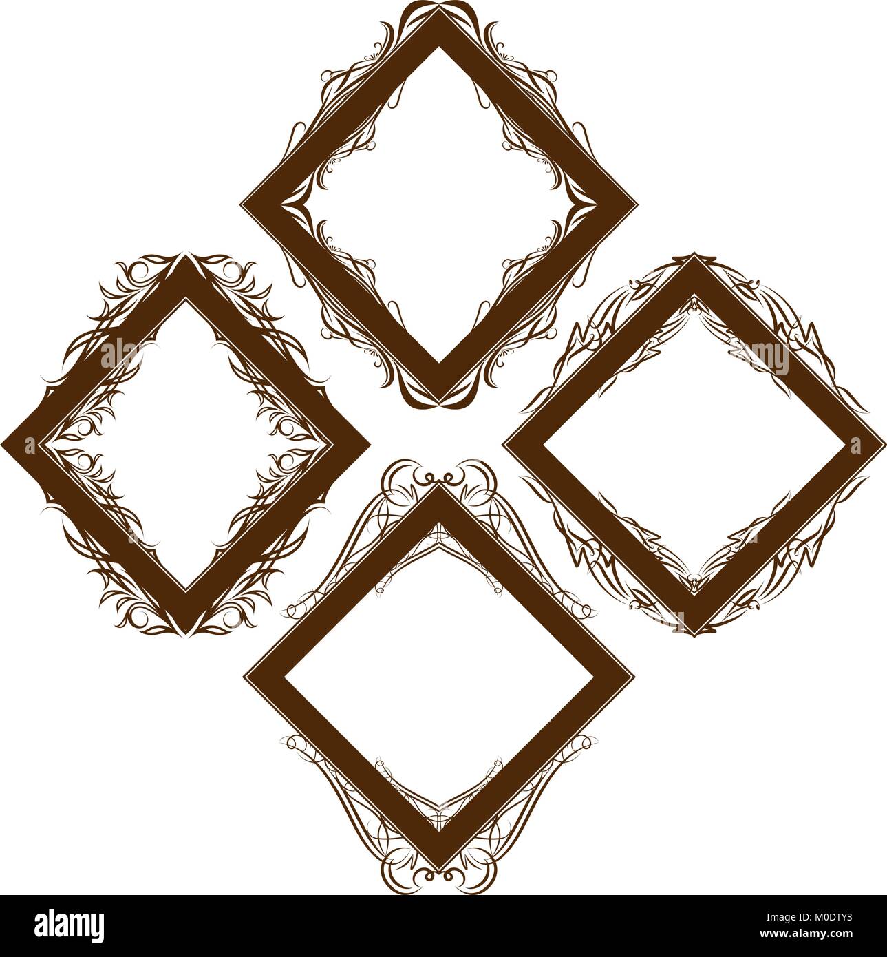 A set of decorative frames. Vector Stock Vector Image & Art - Alamy