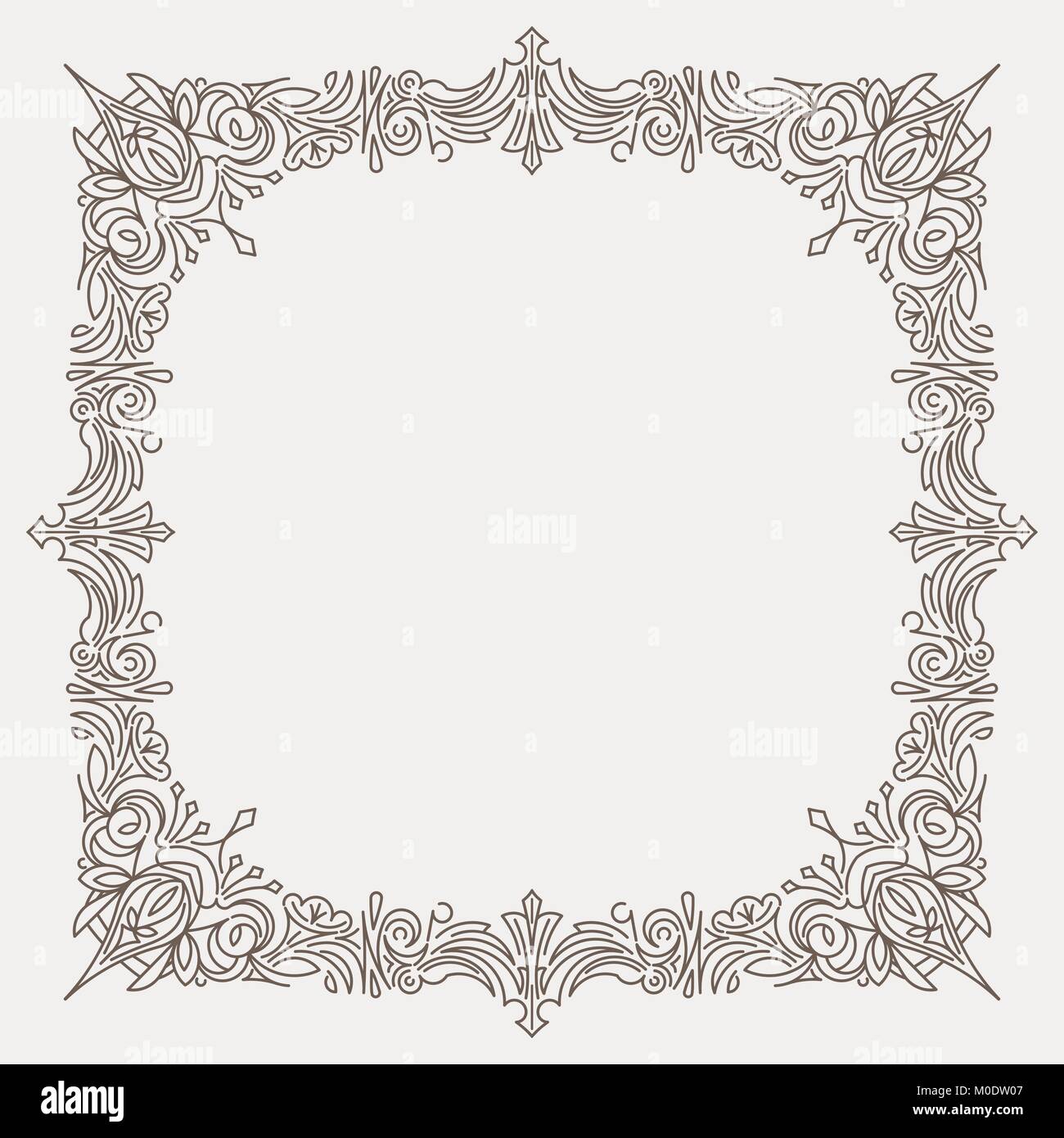 Line decoration rounded corners Stock Vector Images - Alamy