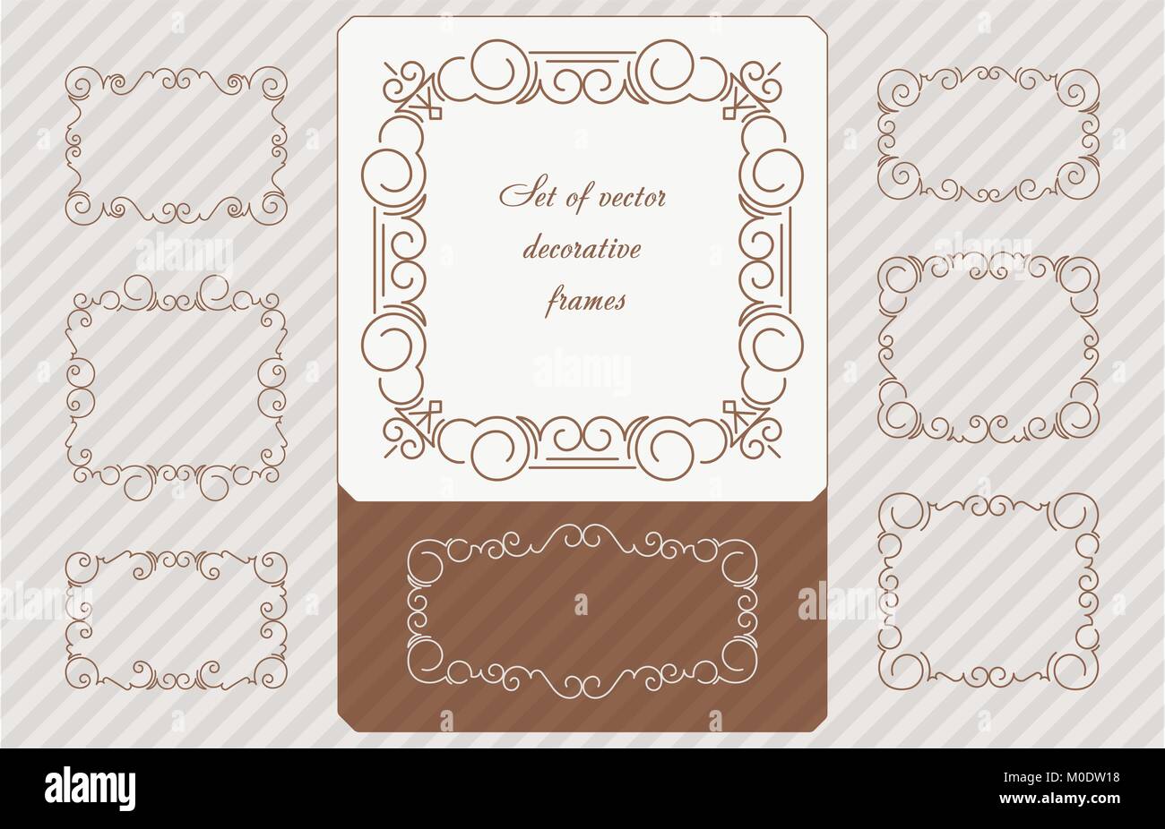 Big set of vintage frames with blank space for text in an unusual ...