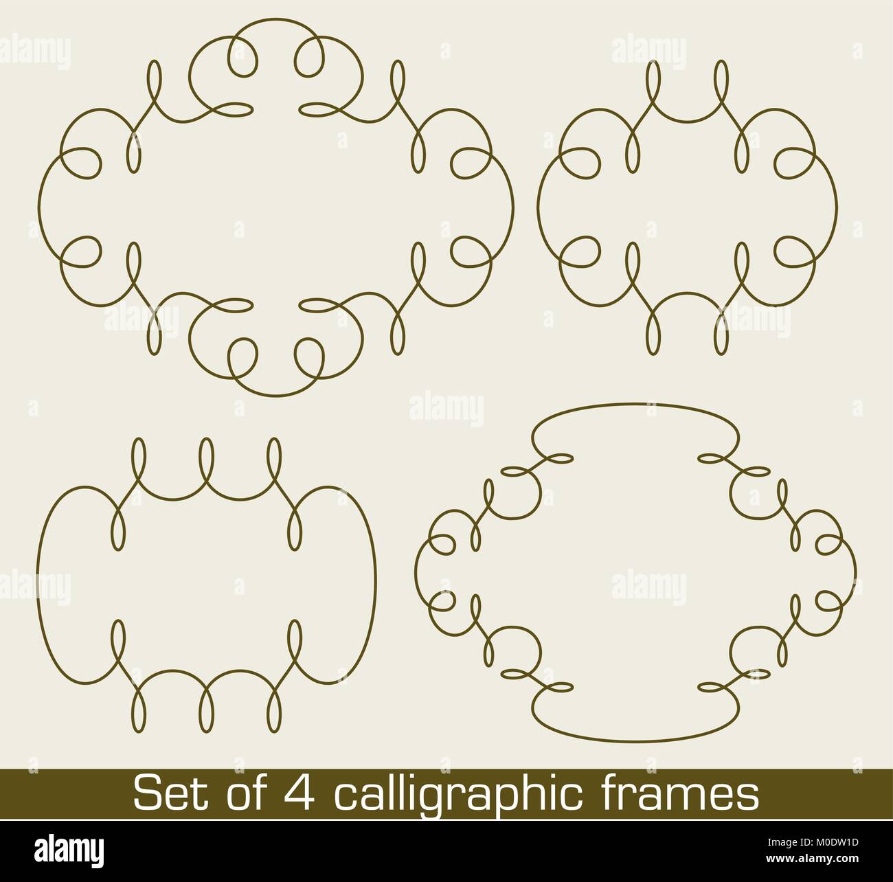 Set of 4 calligraphic frames Stock Vector Image & Art - Alamy