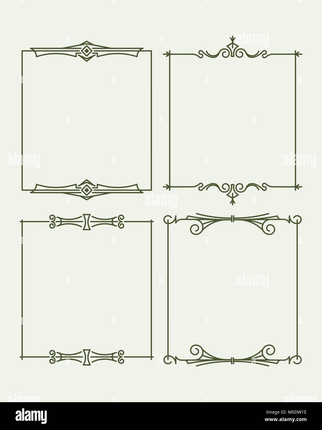 Set of four calligraphic frames Stock Vector Image & Art - Alamy