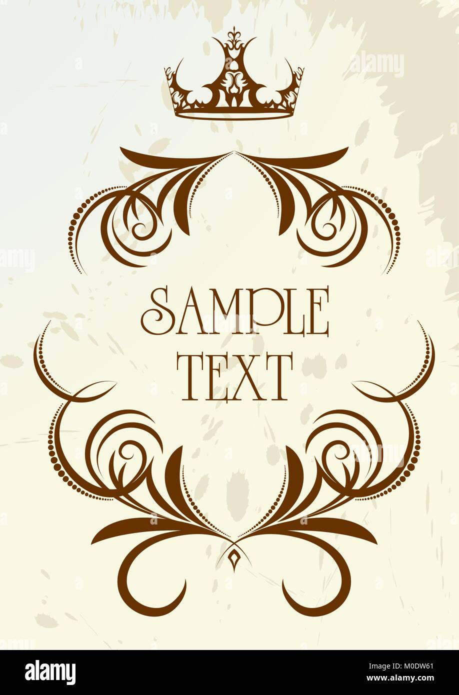 Vintage frame with crown Stock Vector Image & Art - Alamy
