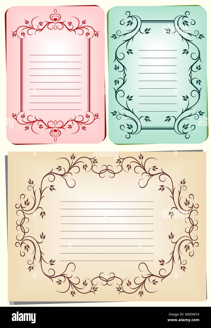 Set of 3 decorative frames Stock Vector Image & Art - Alamy