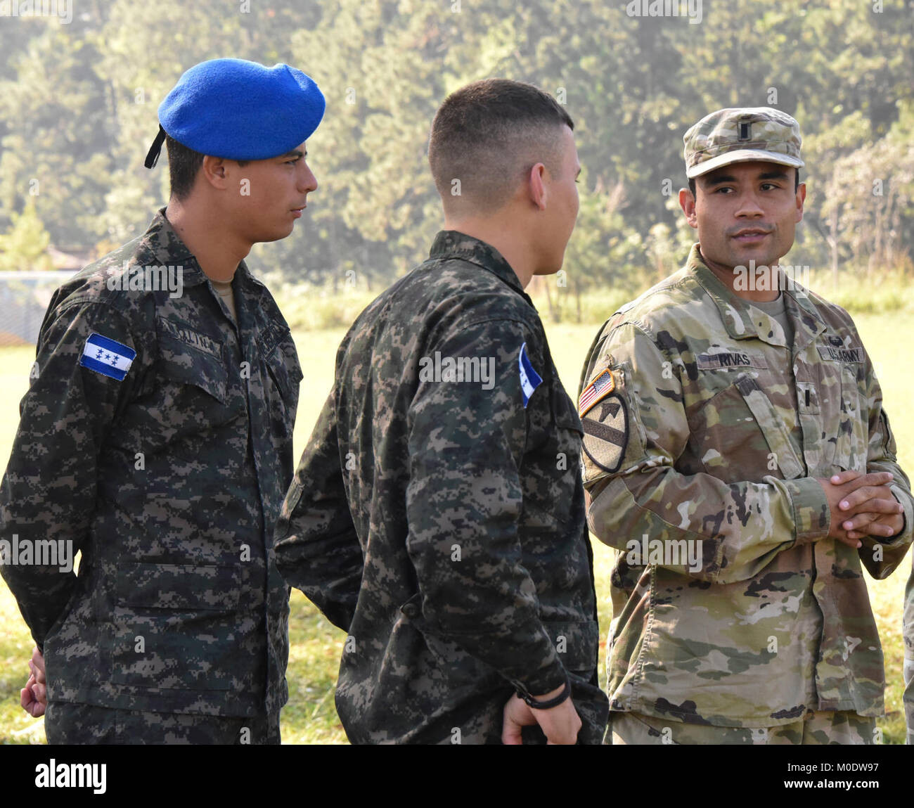 Honduran Army 1st Lts. Angel Molina, Rene Ponce and U.S. Army 1st Lt ...