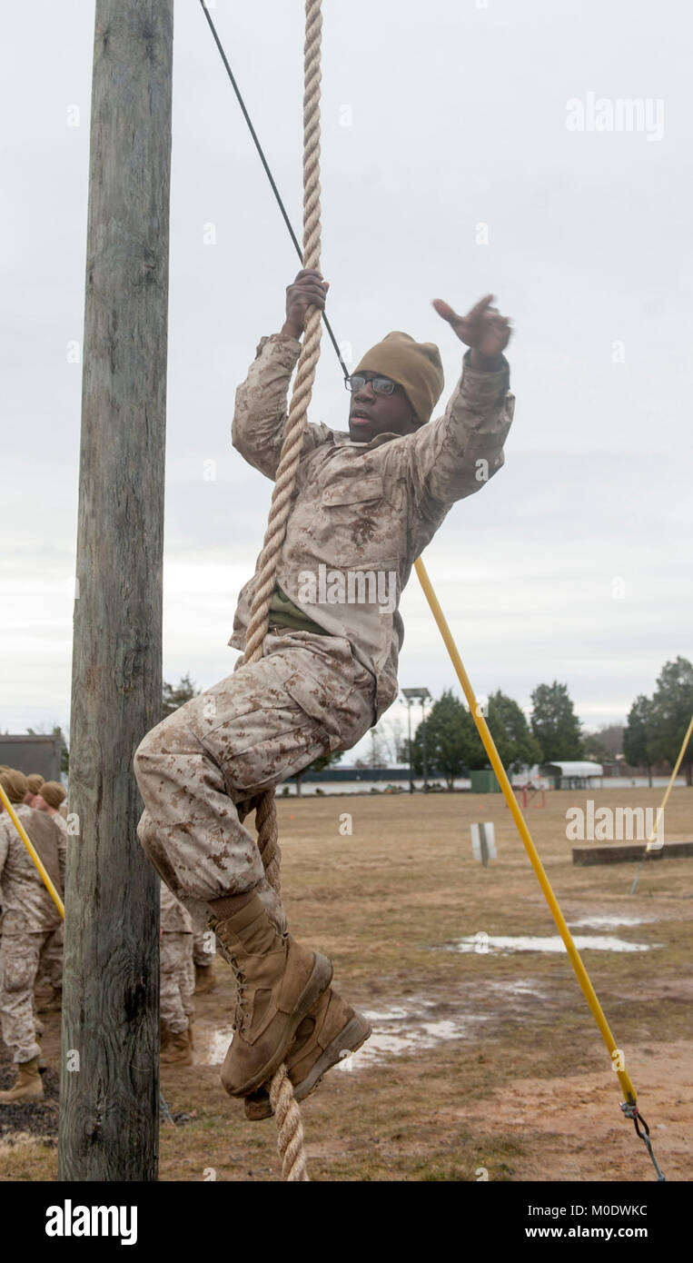 U.S. Marine Corps officer candidates get introduced to the obstacle ...
