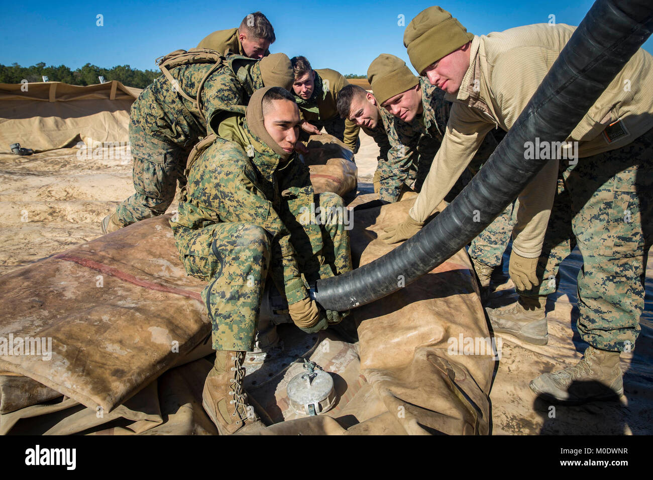 Marines with Bulk Fuel Company, 8th Engineer Support Battalion, 2nd ...