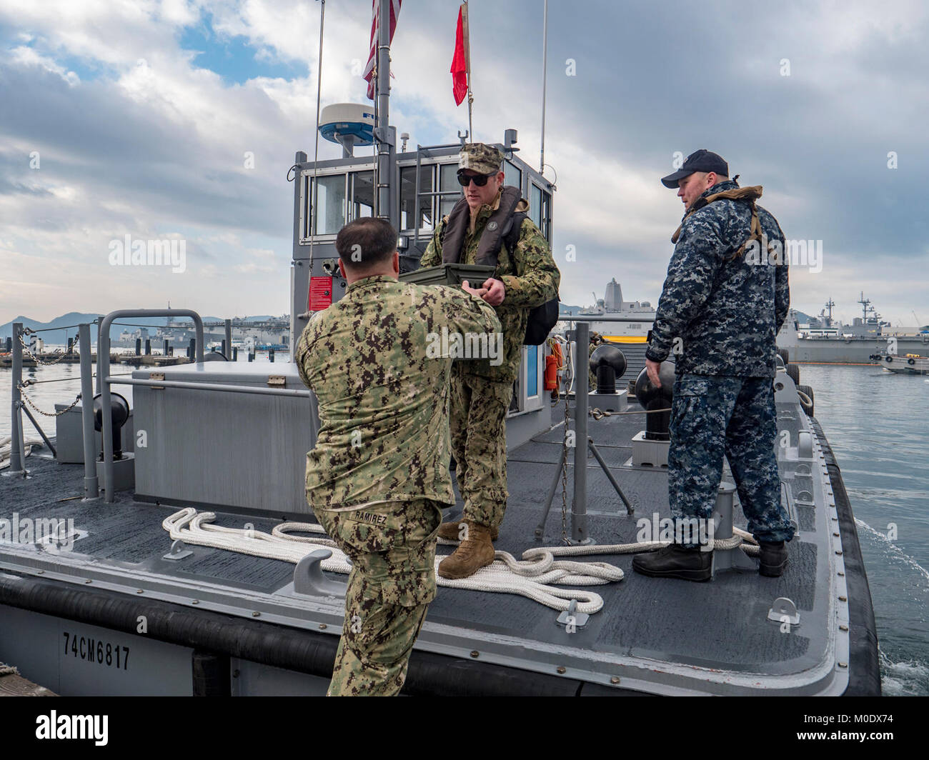 U.S. Navy Chief Steelworker Jesse Hamblin, assigned to Underwater ...