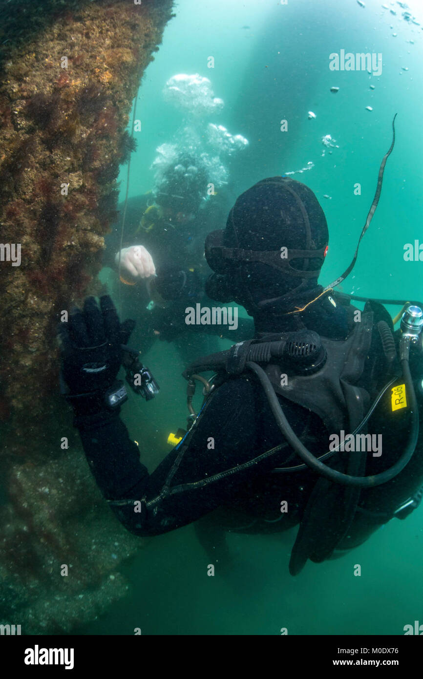 U.S. Navy Chief Steelworker Jesse Hamblin, assigned to Underwater ...