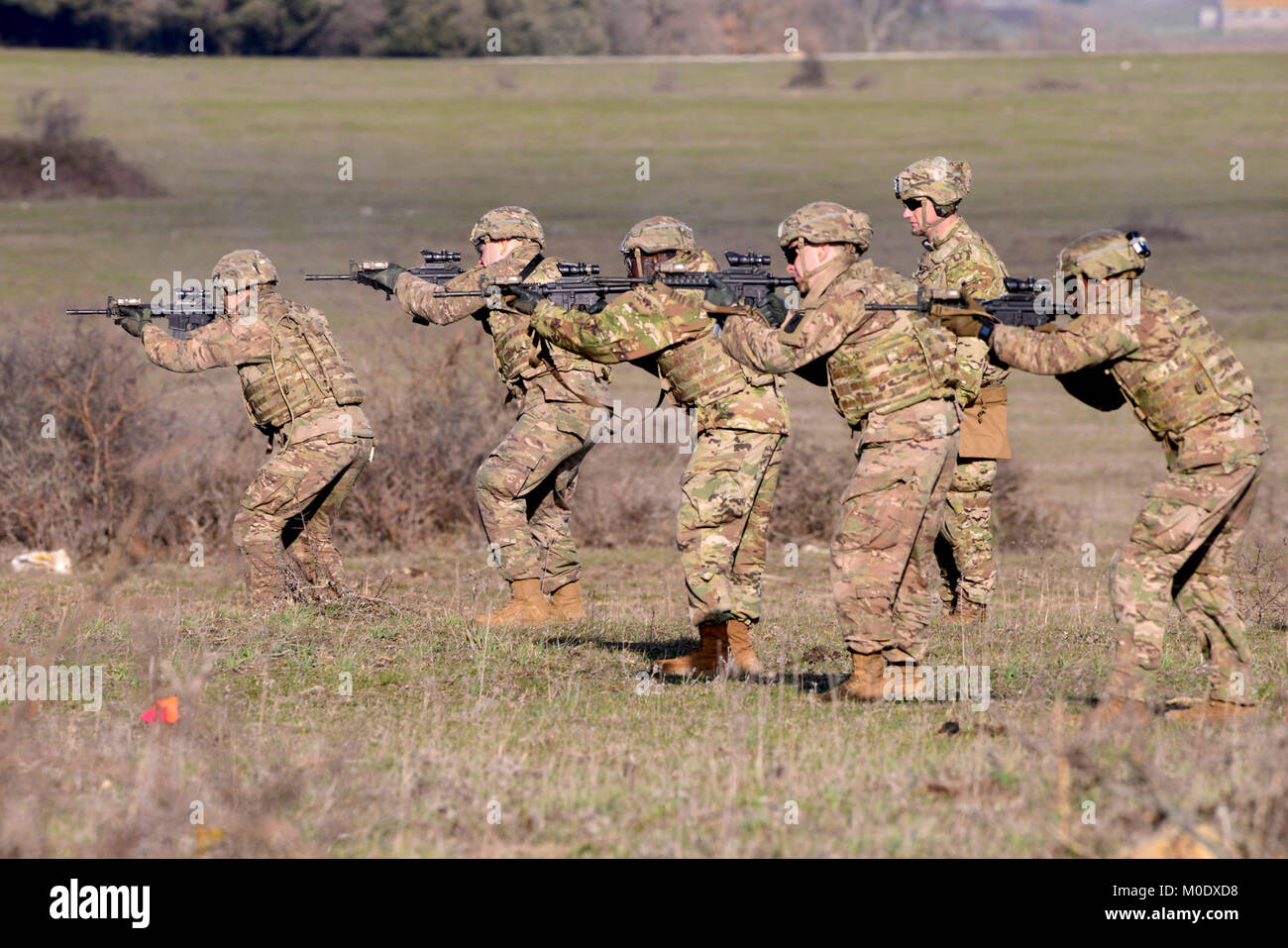U.S. Army paratroopers assigned to the U.S. Army Dog Company, 1st ...