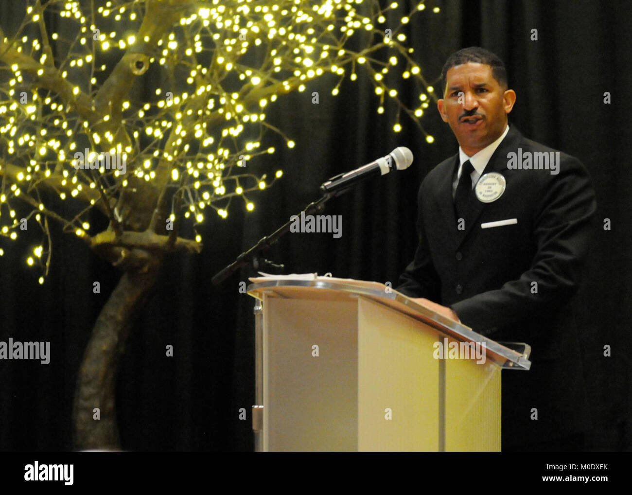 Retired U.S. Army Command Sgt. Maj. Donald Troxler, recites the iconic ...
