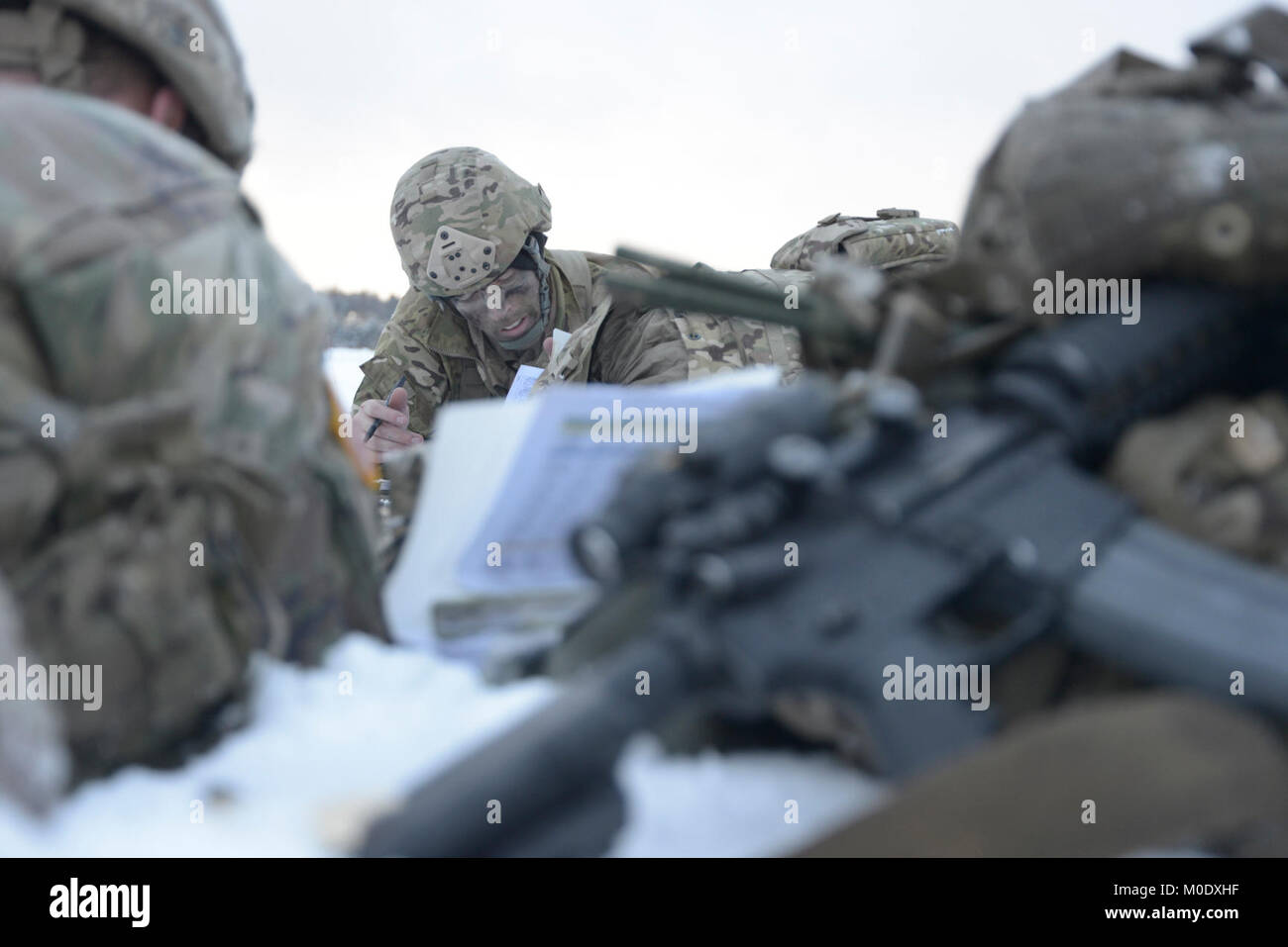 U.S. Army Paratroopers assigned to 4th Battalion, 319th Airborne Field Artillery Regiment, 173rd ...