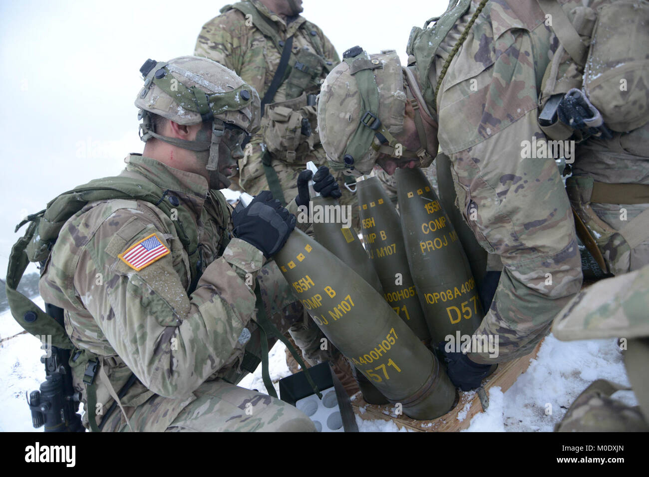 U.S. Army Paratroopers assigned to 4th Battalion, 319th Airborne Field Artillery Regiment, 173rd ...