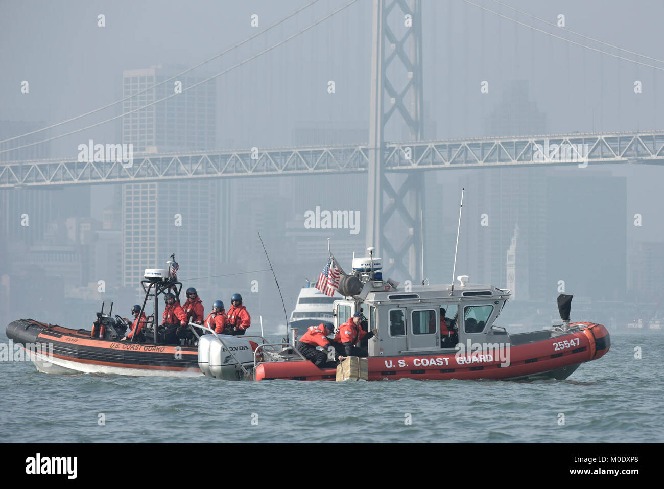 A Coast Guard boat crew from Maritime Safety and Security Team San ...