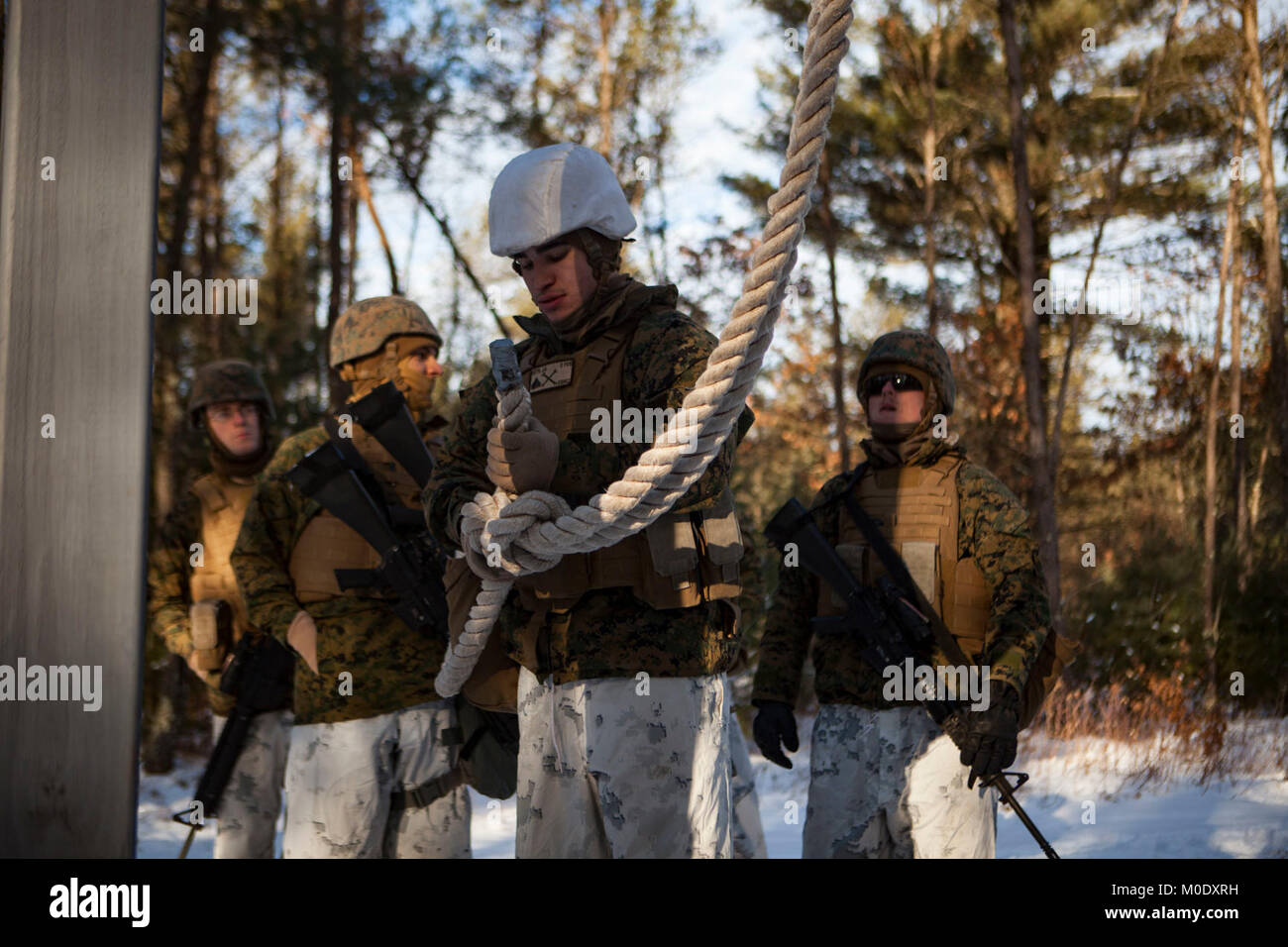 U.S. Marines assigned to Marine Air Control Group 28 participate in a ...