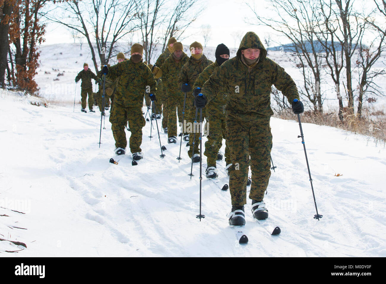 U.S. Marines assigned to Marine Wing Headquarters Squadron 2 conduct a ...