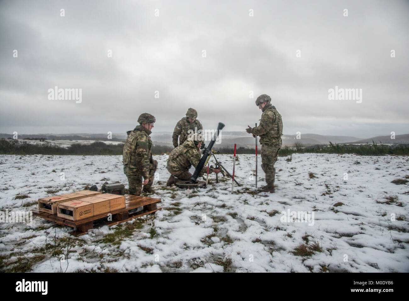U.S. Soldiers assigned to Headquarters and Headquarters Company, 1st ...
