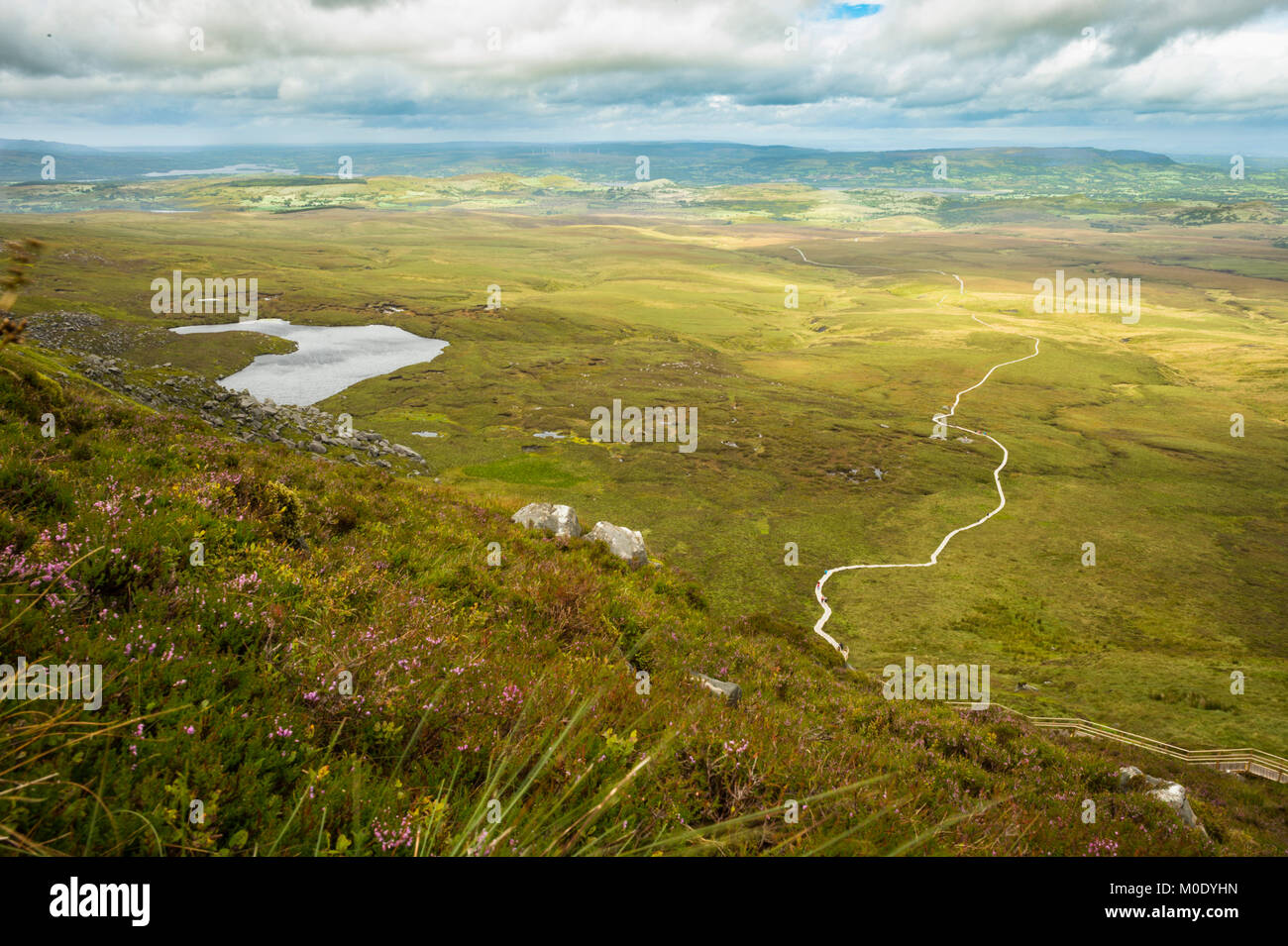 View of The Stairway to Heaven at Cuilcagh mountain from the top Stock ...