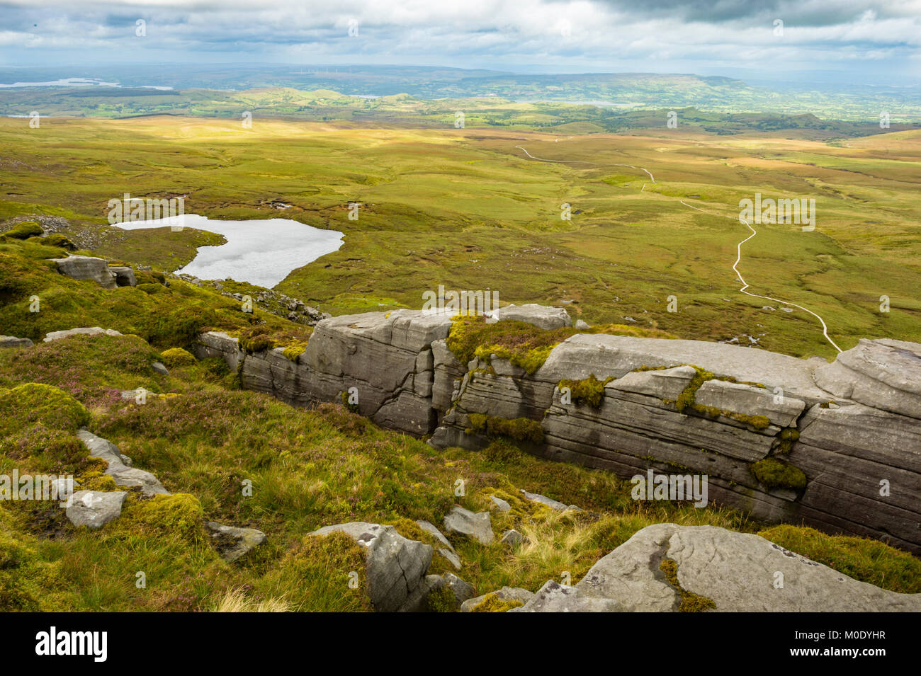 View of The Stairway to Heaven at Cuilcagh mountain from the top Stock ...