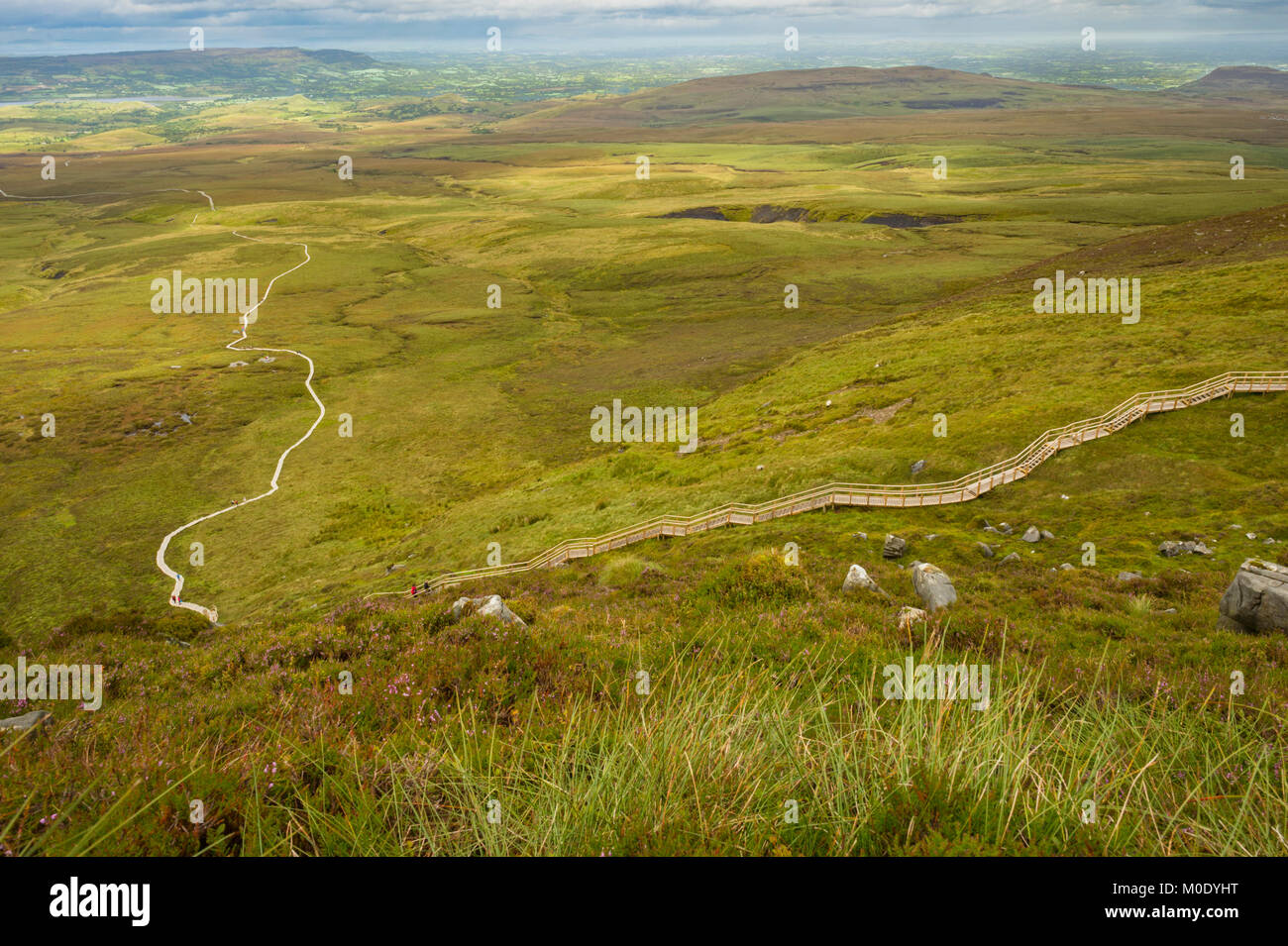 View of The Stairway to Heaven at Cuilcagh mountain from the top Stock ...