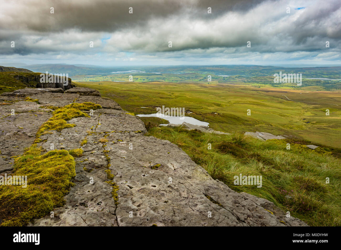 View of The Stairway to Heaven at Cuilcagh mountain from the top Stock ...