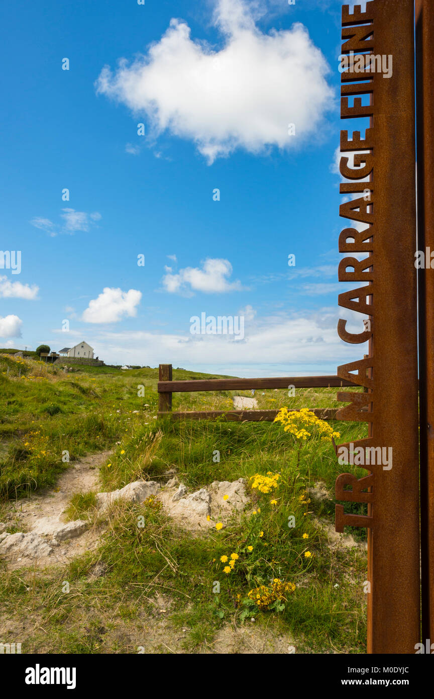 The Wild Atlantic Way signpost at Carrickfinn, Co. Donegal Stock Photo ...