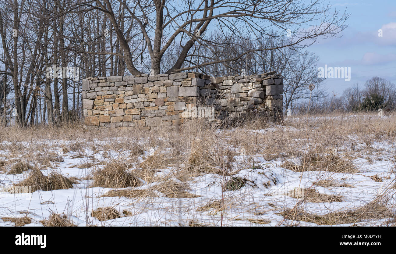 Abandoned Stone Wall Foundation Stock Photo - Alamy