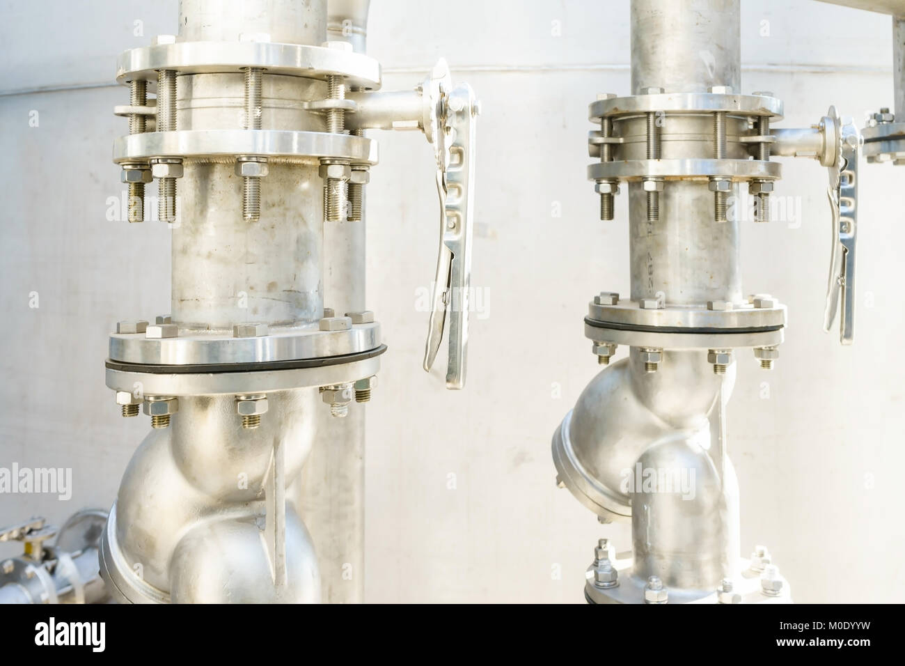 Drink water piping , Gate valves and reduction member. Pipe fittings ...